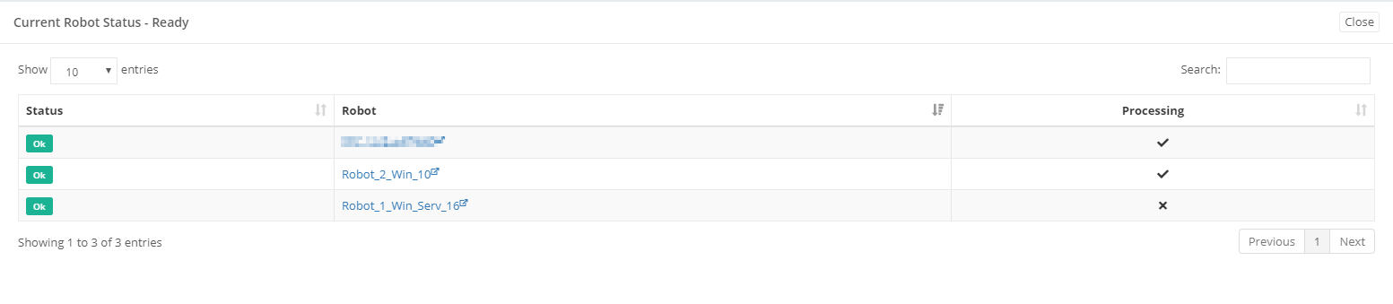 Current Robot Status - XceleratorOne® 2020.2