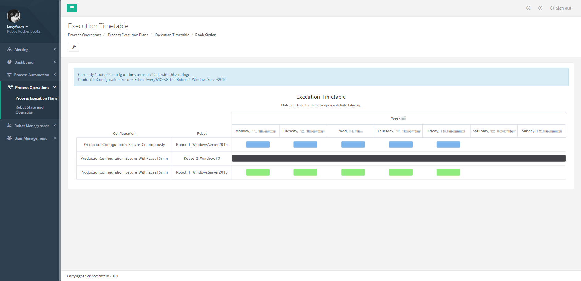 Execution Timetable - XceleratorOne® 2020.2
