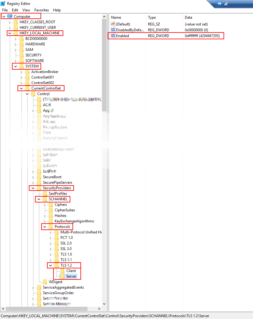 Restricting Transport Layer Security to TLS 1.2 - Secure communications - HTTPS Configuration